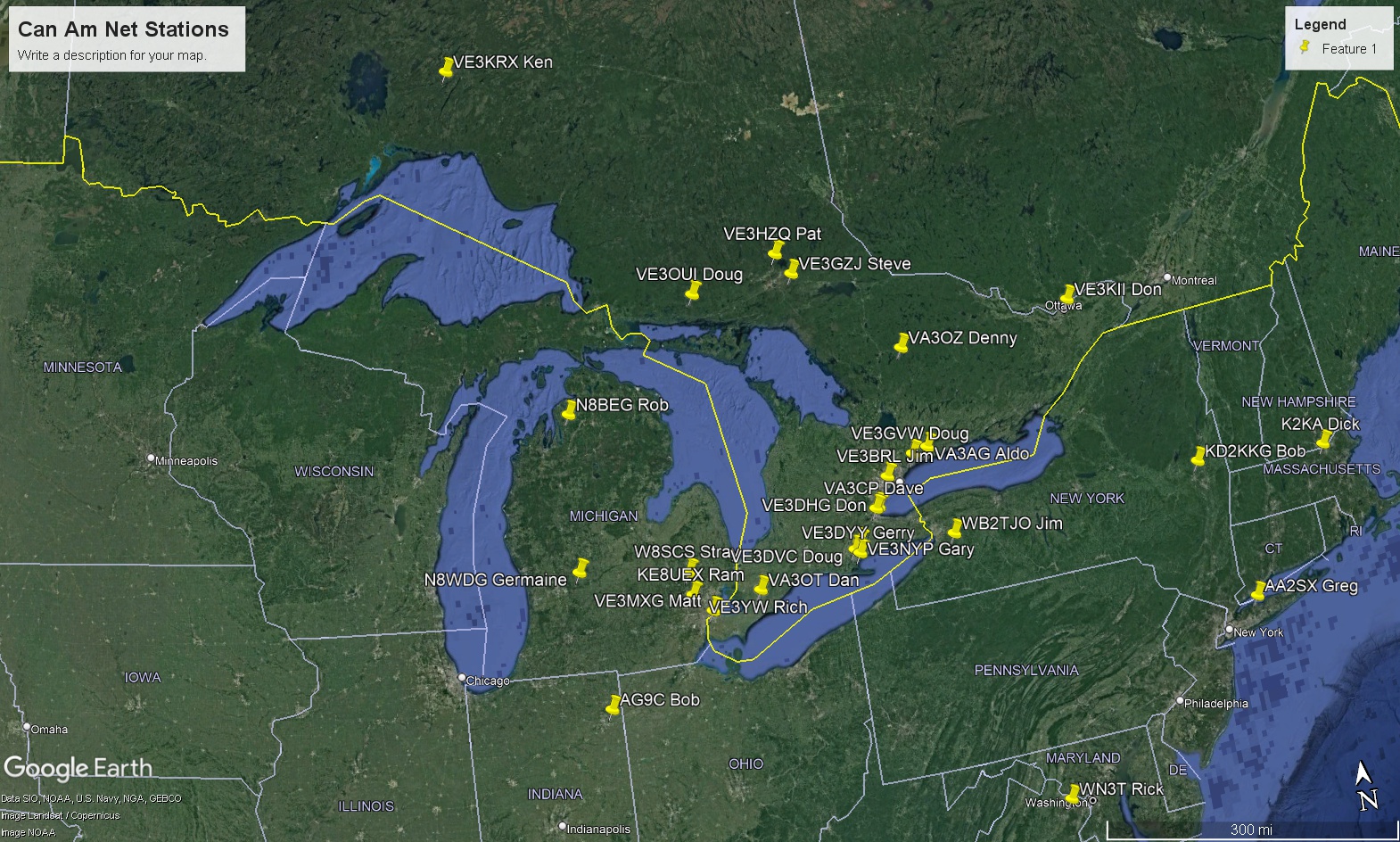 Callsign Reference – Canadian – American Net