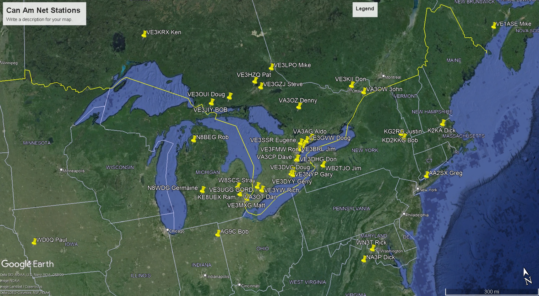 Callsign Reference – Canadian – American Net
