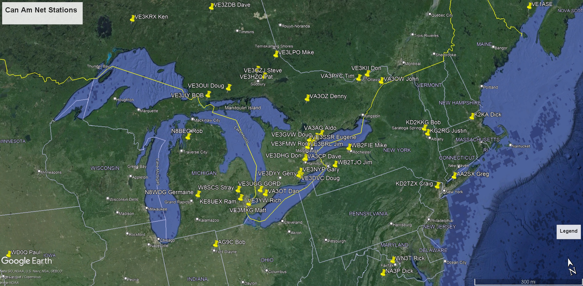 Callsign Reference – Canadian – American Net